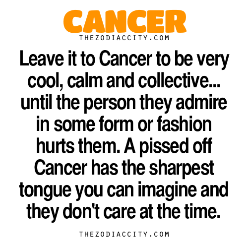 zodiaccity: Zodiac Cancer Facts — Leave it to Cancer to be cool, calm ...